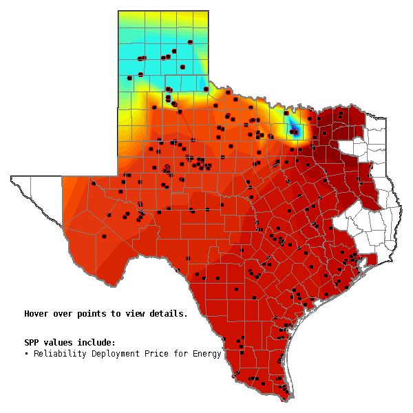 LMP Contour Map: Real-Time Market - Settlement Point Pricing